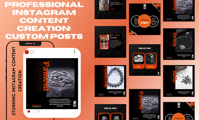 Curate a stunning instagram feed with custom graphics,content by ...