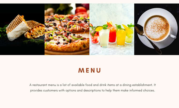 Design unique menu for your restaurant by Mouadfifel | Fiverr