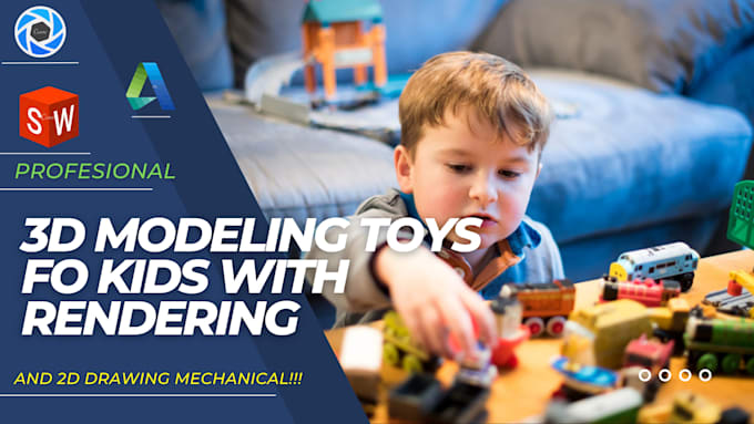 Make any 3d modeling toys for kids with rendering by Shape_3d | Fiverr