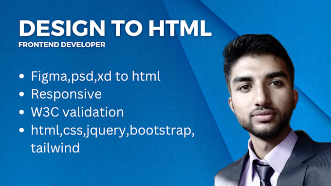 Convert any figma, psd, xd into html website by Sandeshadhik539 | Fiverr