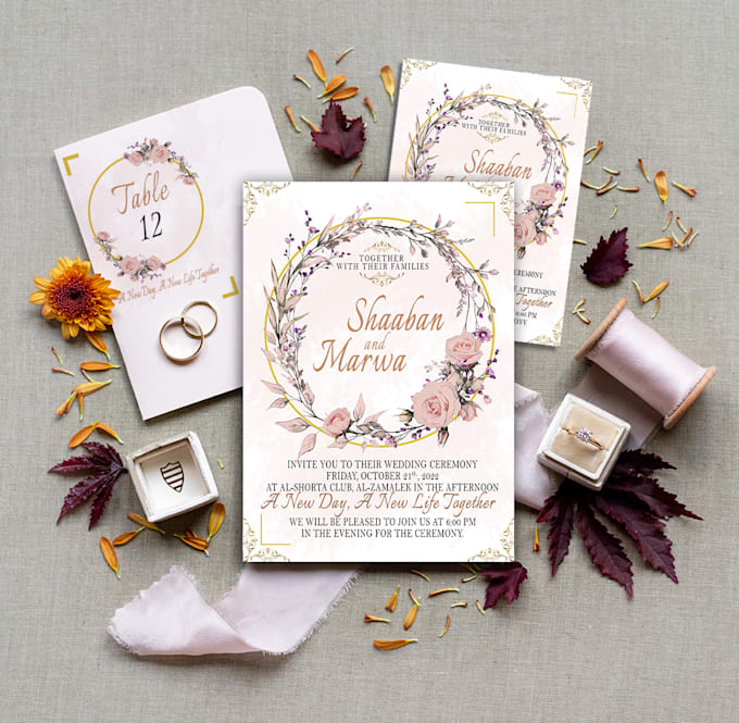 Design your wedding or event invitation by Fatma_ibrahim2 | Fiverr