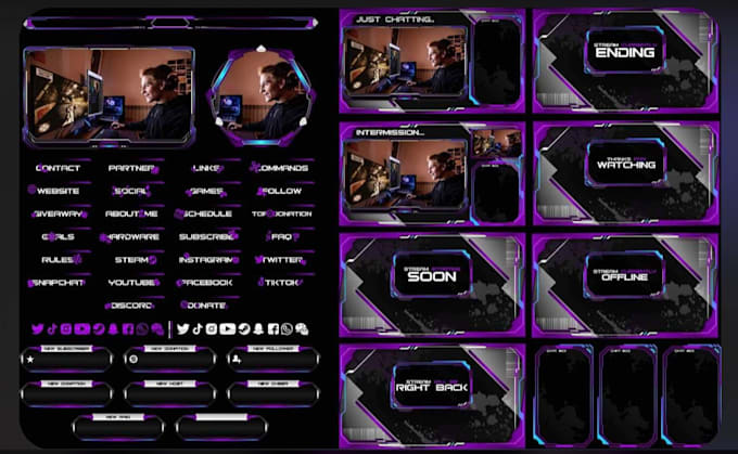 Do customized stream overlays by Carlobenericrey | Fiverr