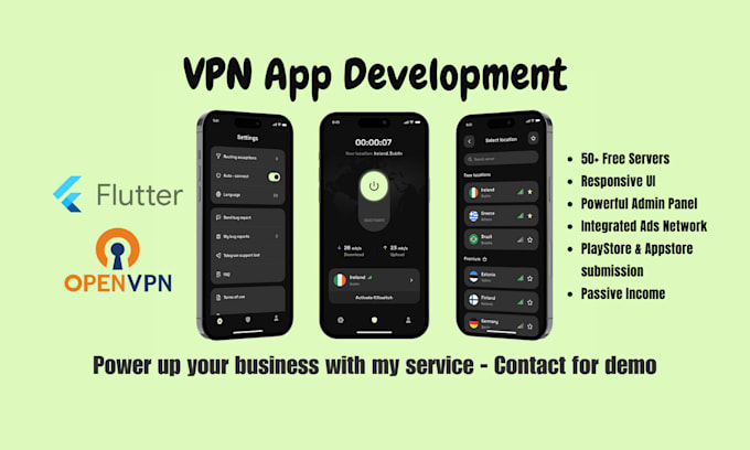 Develop vpn app with admin panel, vpn app development by Dev_mahamudul | Fiverr