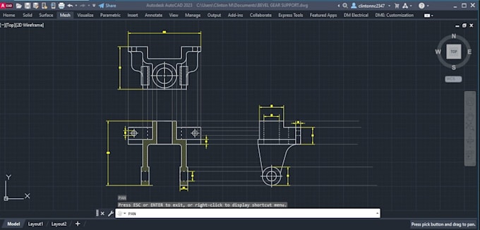 Do technical drawing in autocad by Clinton608 | Fiverr