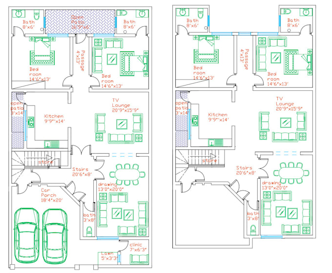 Draw an architectural 2d floor plan and elevation of house pdf, image or sketch by Graphidihash1 ...