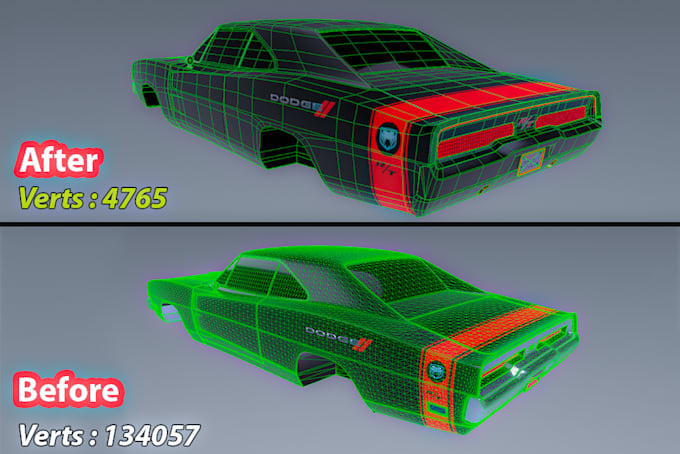 Do professional 3d model optimization for games by Laraibbokhari | Fiverr