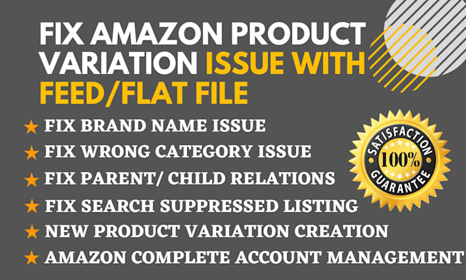 Create or fix amazon product listings and amazon variation errors by Amazonbee0 | Fiverr