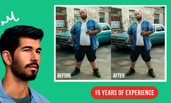 Do slim body photo manipulation in photoshop by Pierreznt | Fiverr