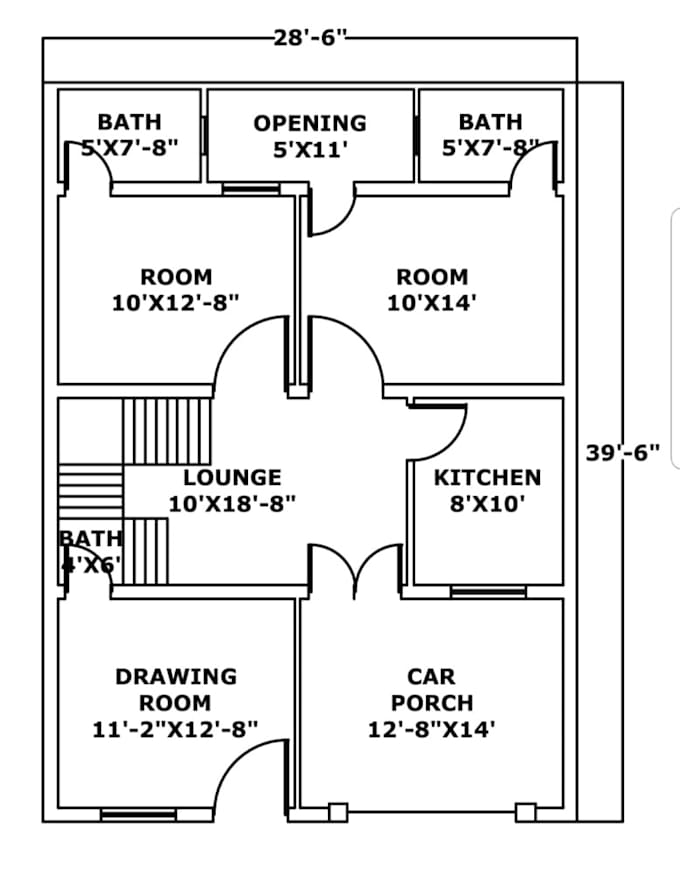 Convert your hand drawing into 2d architectural drawing in autocad by ...