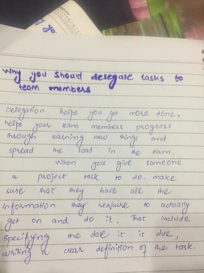 Do a very nice handwriting for you in a very minimum time by ...