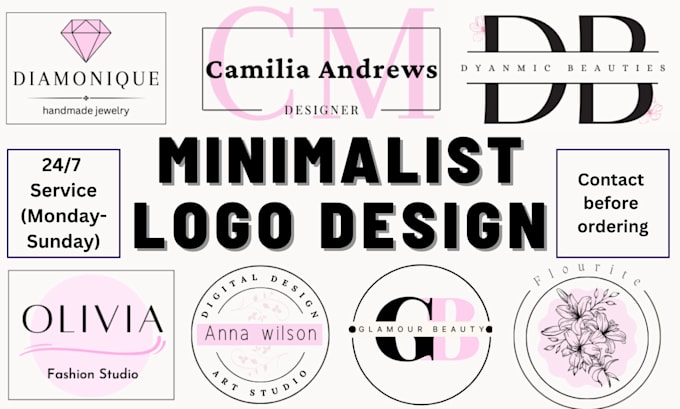 Create a minimalist modern logo for your business or company by Muzdalifa_s | Fiverr