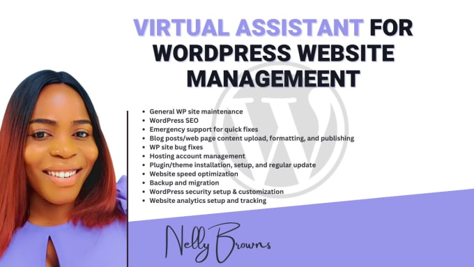 Manage your wordpress website by Nellybrowns | Fiverr Manage your wordpress website by Nellybrowns | Fiverr