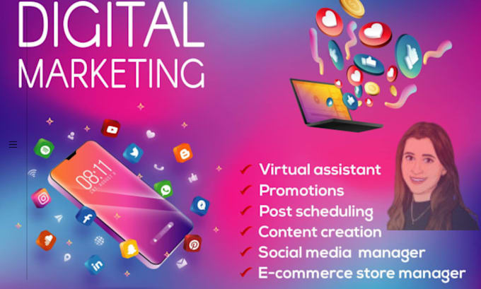 Be your social media marketing manager, facebook, instagram post ...