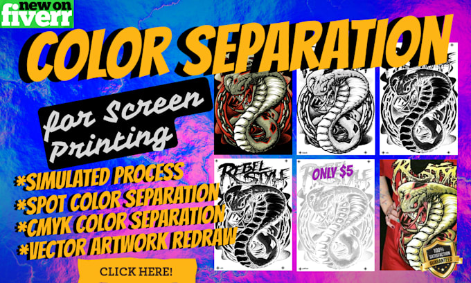 Do professional color separation for your screen printing by Maxisomer ...