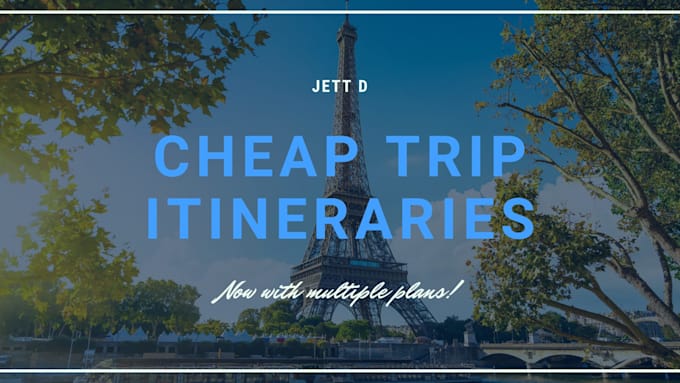 Create an custom itinerary for your trip or holiday by Jettdoring | Fiverr