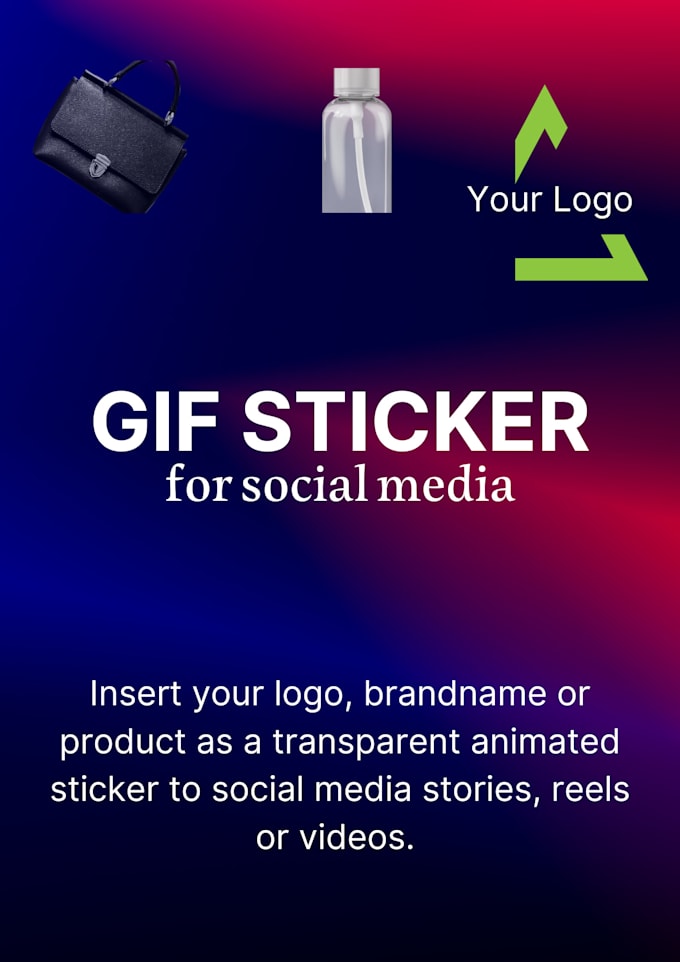 Make gif sticker of your brand name, logo or product by Lindaboschko ...