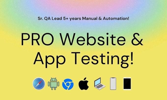 Automate web and mobile apps by Qamabrouk | Fiverr