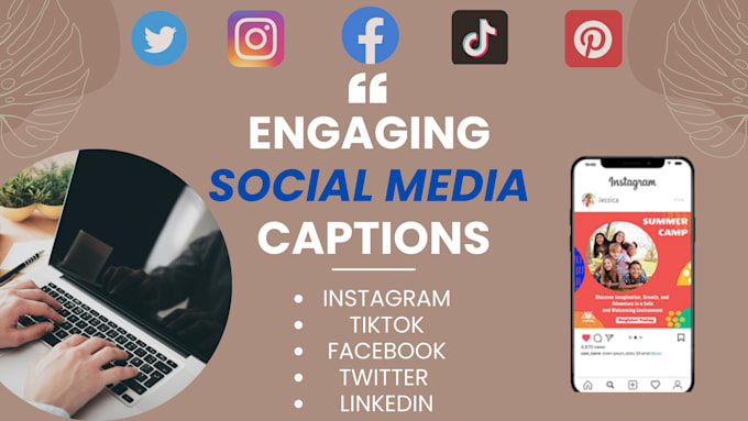 Write creative and engaging social media captions by Dannamaericafor ...