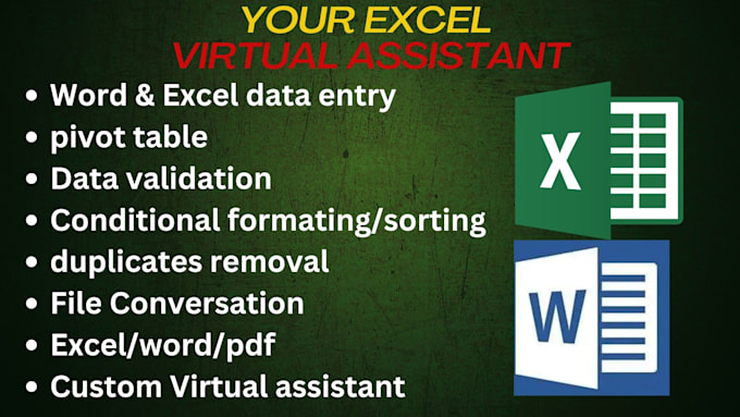Be your virtual assistant for all your excel data report by Shabbeer789 ...