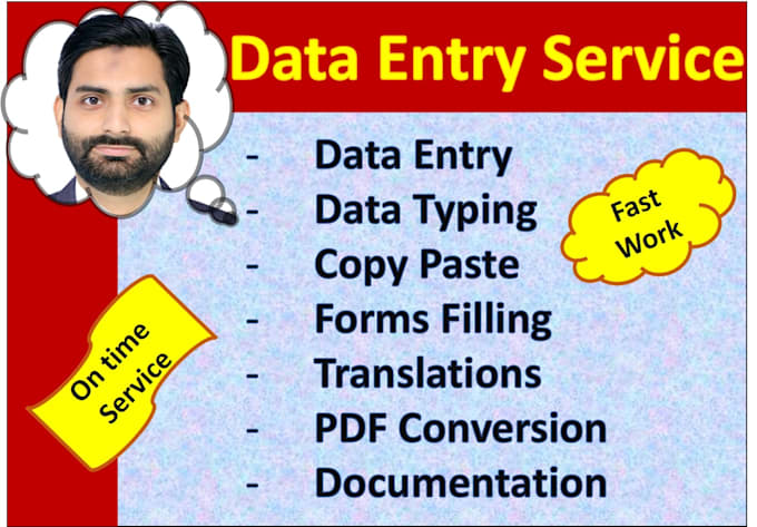 Do data entry, copy paste, data collection, forms filling and ...
