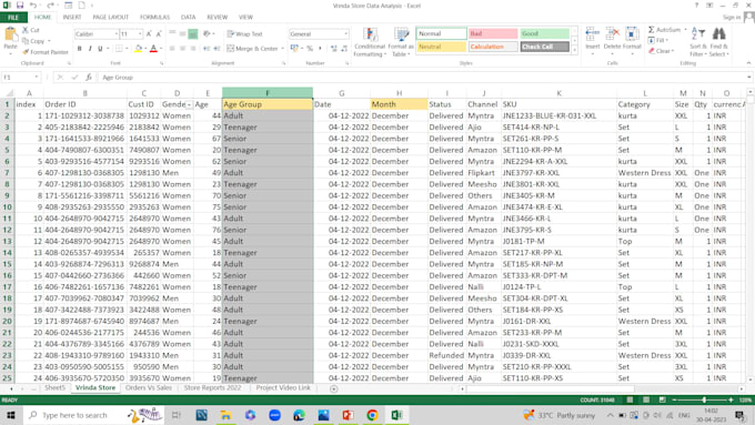 Excel data handling, data cleaning, data presentation by Afrinsheikhb ...