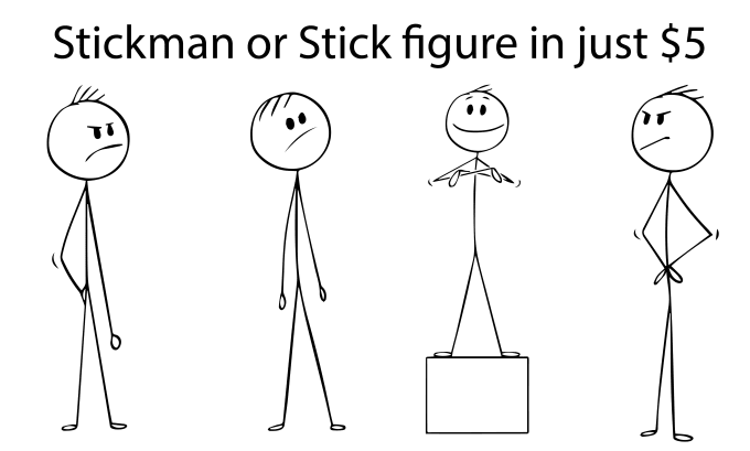 Draw stickman or stick figure people line sketch art by Abdul_raouf796 ...
