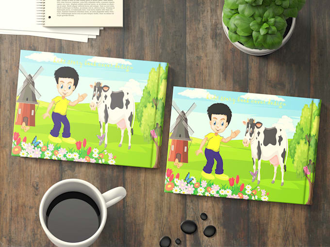 Draw awesome children story book cover design illustration by ...