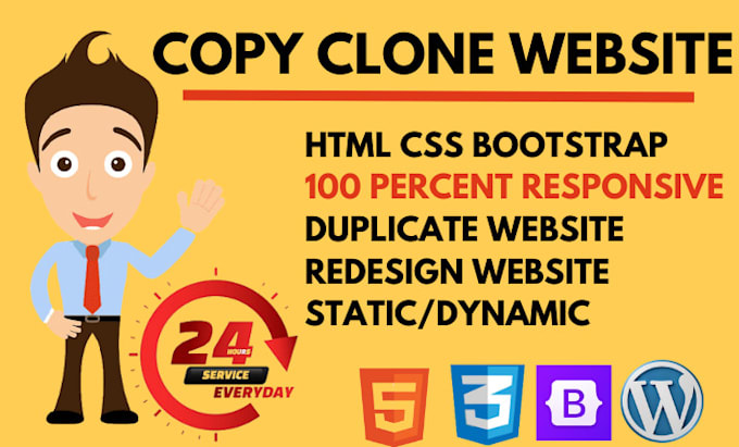 Copy clone website in html css bootstrap by Malikshakeel142 | Fiverr