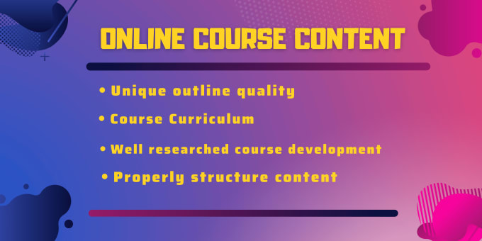 Create online course content, course development, course curriculum ... Create online course content, course development, course curriculum ...