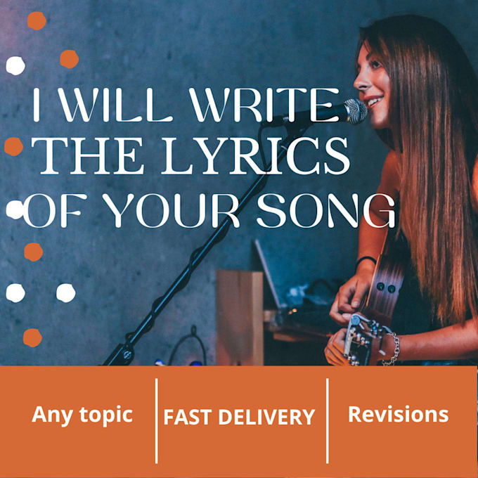 Write the lyrics of your song by Melisa140 | Fiverr