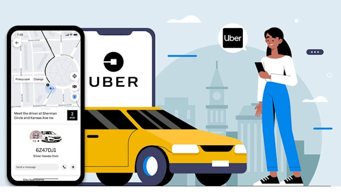 Design uber app, uber clone, app, taxi booking app, uber website and ...