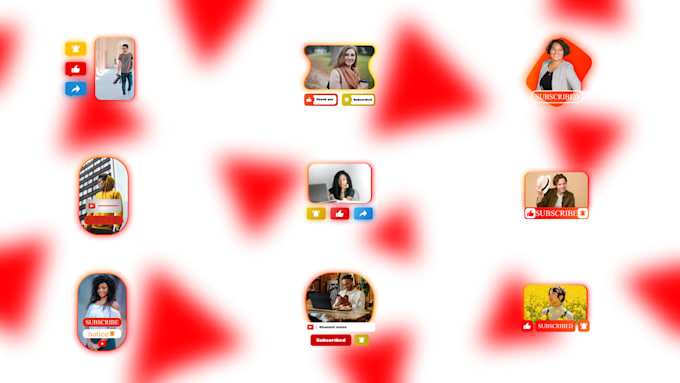 Create modern subscribe button for your youtube channel by Deakey | Fiverr