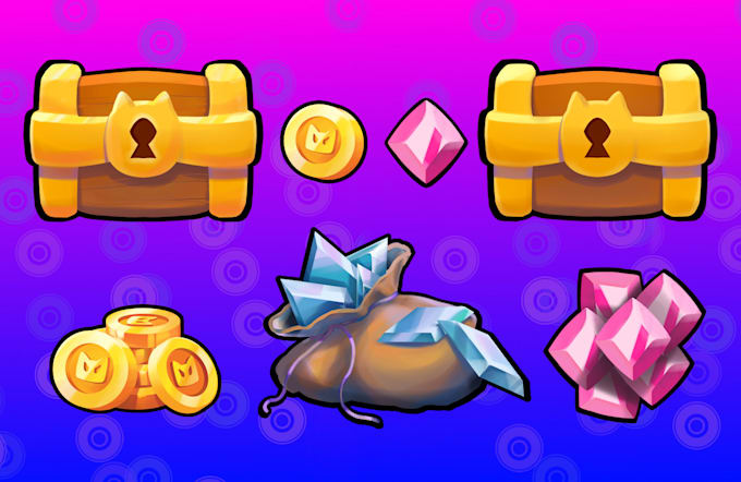 Create 2d game icons, props and ui for game by Vasiavv | Fiverr