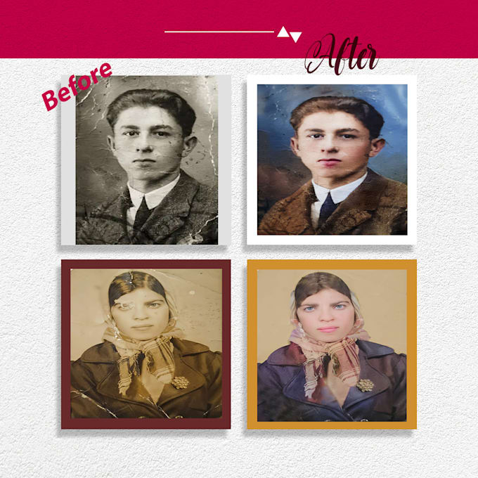Restore and color old damaged photos in less than 24 hours by Bader20 ...