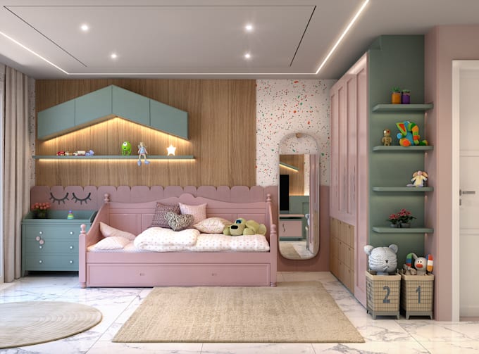 Create realistic 3d visualization design for your interior space by ...