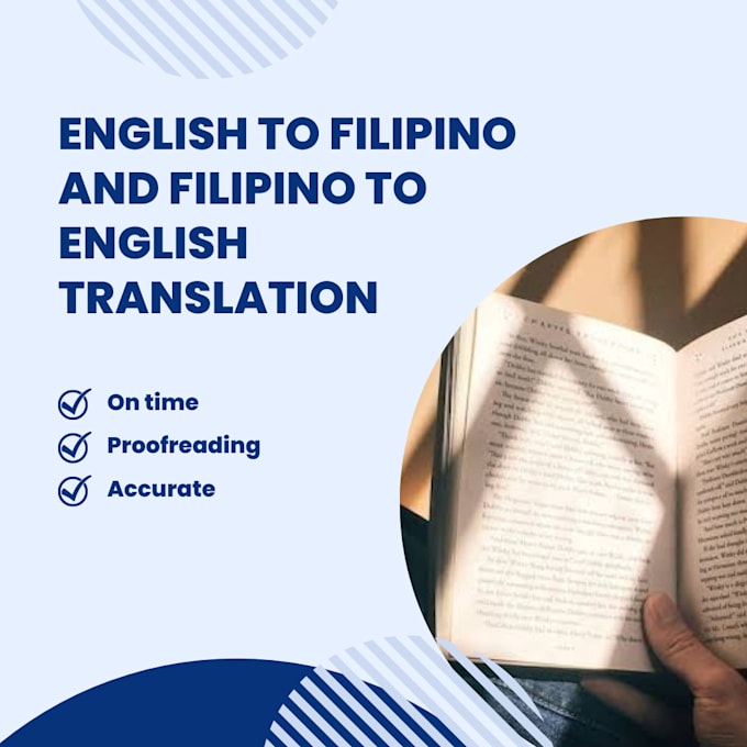 Translate english to filipino and filipino to english by Joshuabelgica2 ...