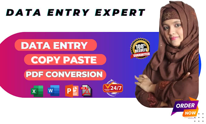 Do accurate data entry copy paste pdf conversion faster by Entrymate32 | Fiverr