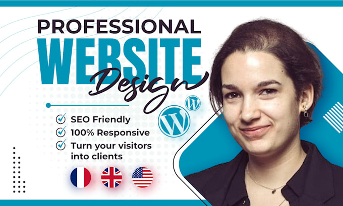 Create a clean and responsive wordpress website design by Elisefety | Fiverr