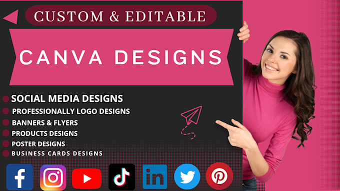 Create any design using canva by Monishamunshi | Fiverr