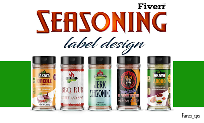 Design all kinds of seasoning labels by Fares_xps | Fiverr