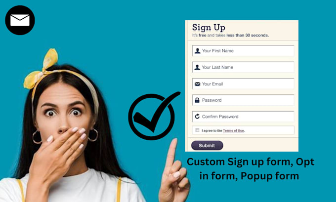 Design and setup newsletter opt in form popup form autoresponder thank ...