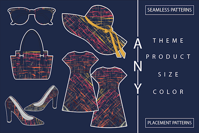 Create seamless and placement patterns for any product by Aaminah6313 ...