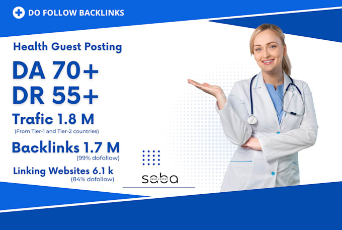 Publish a guest post on da71 health blog by Sabaasimseo | Fiverr