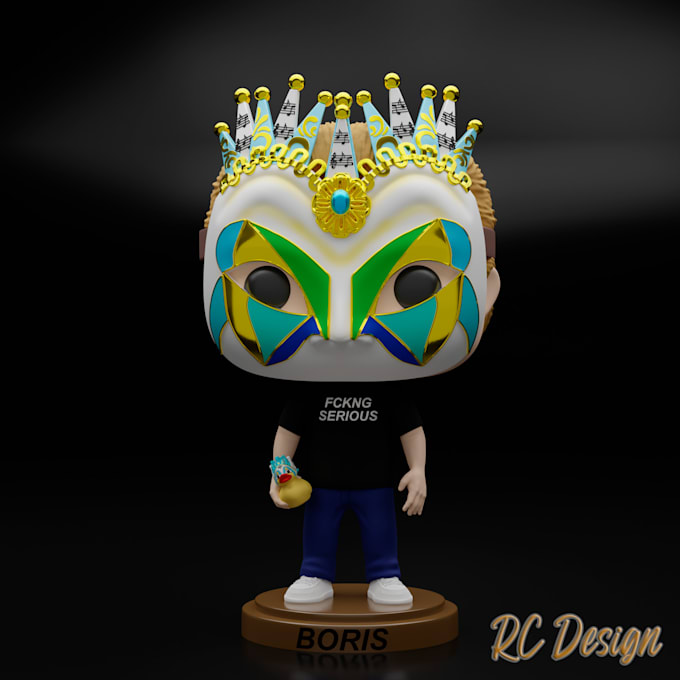 Do an amazing funko pop for you, ready to print cut and keyed by Rc ...