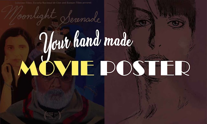 Create handmade movie poster design, vintage poster art by Sethiruano ...