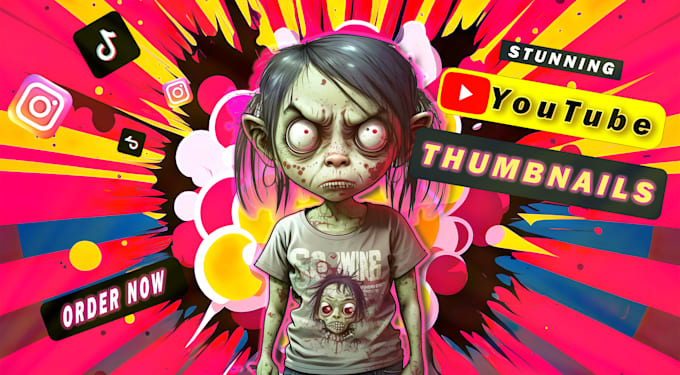 Design stunning youtube thumbnails by Lunaticious | Fiverr