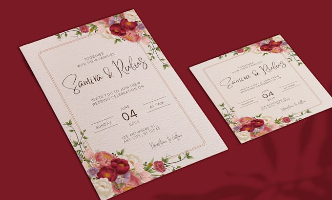 Design minimalist and elegant wedding invitation cards by Risd_studio ...