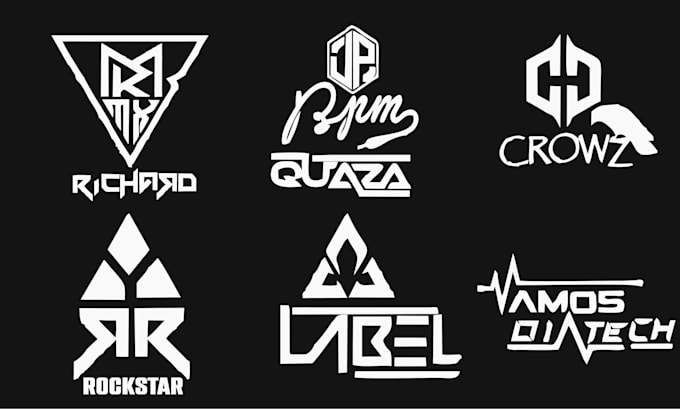 Perfectly dj band edm rap hiphop typography and music logo design by ...
