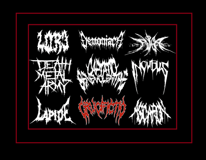 Create a unique brutal death thrash metal logo by Saggyete4 | Fiverr