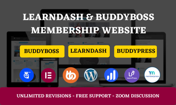 Customize learndash buddypress elearning buddyboss membership wordpress design by Lms_coder | Fiverr